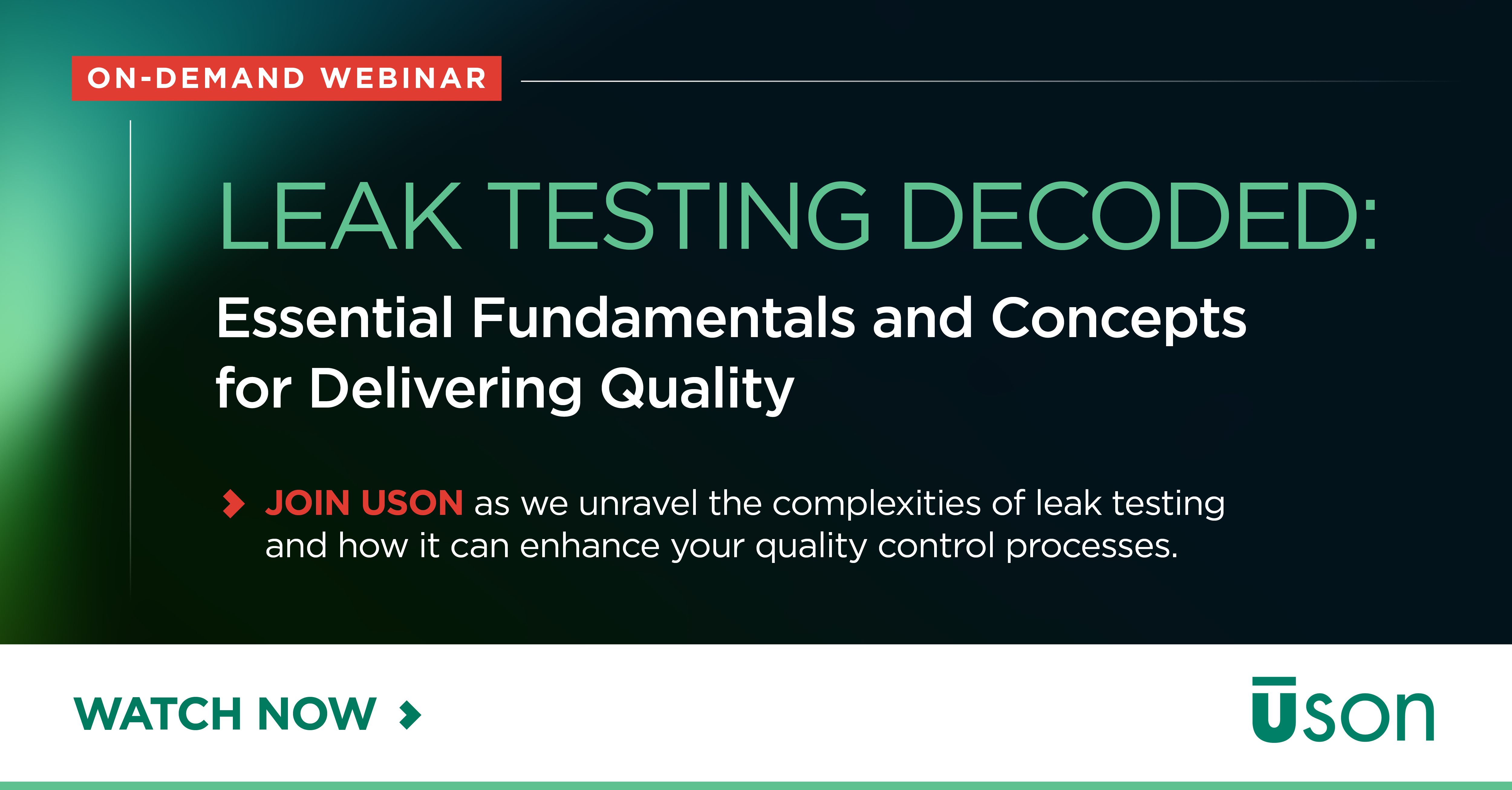 Uson Webinar - "Leak Testing Decoded: Essential Fundamentals and ...